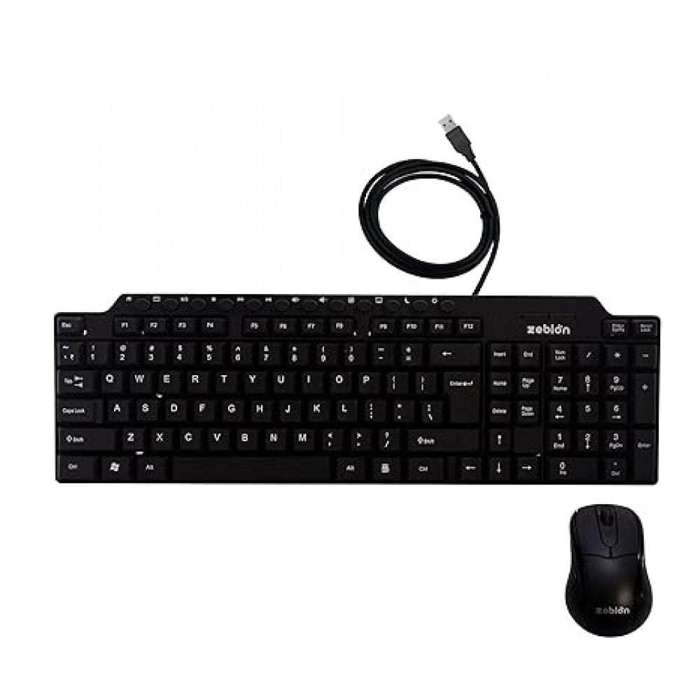 Zebion Vikings Wired, Keyboard Mouse Combo, (Black)