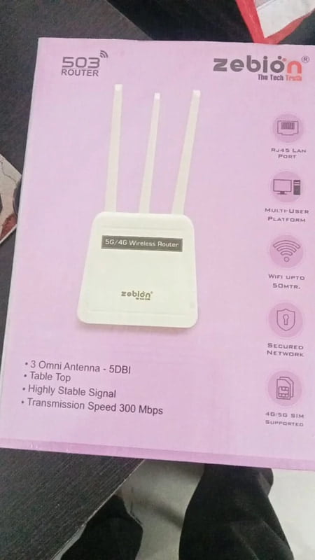 Zebion 503, Router Wifi Adaptor, Mobile Sim